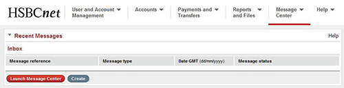 Simple steps to amend HSBCnet account services via the Message Center